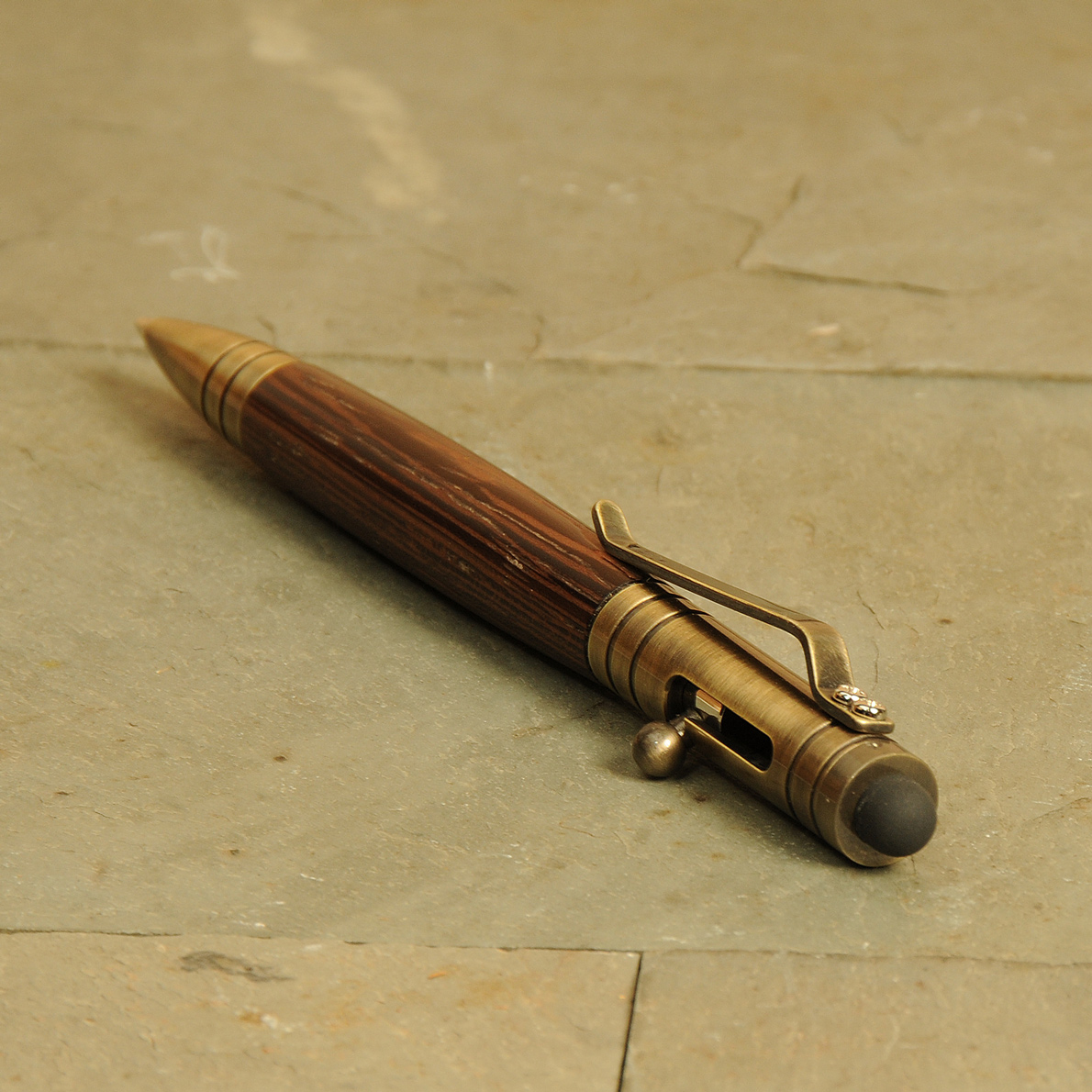 Bolt Action Antique Brass Tec-Pen Kit
