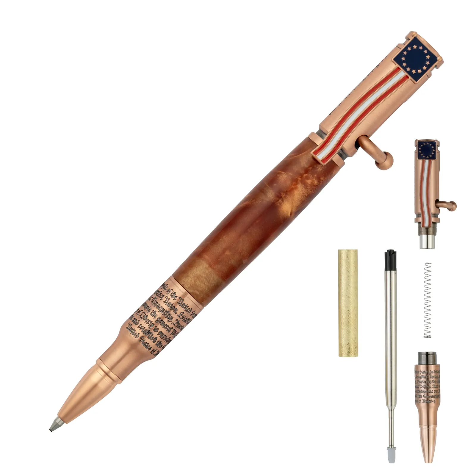 We the People Bolt Action Antique Copper Pen Kit at Penn State Industries