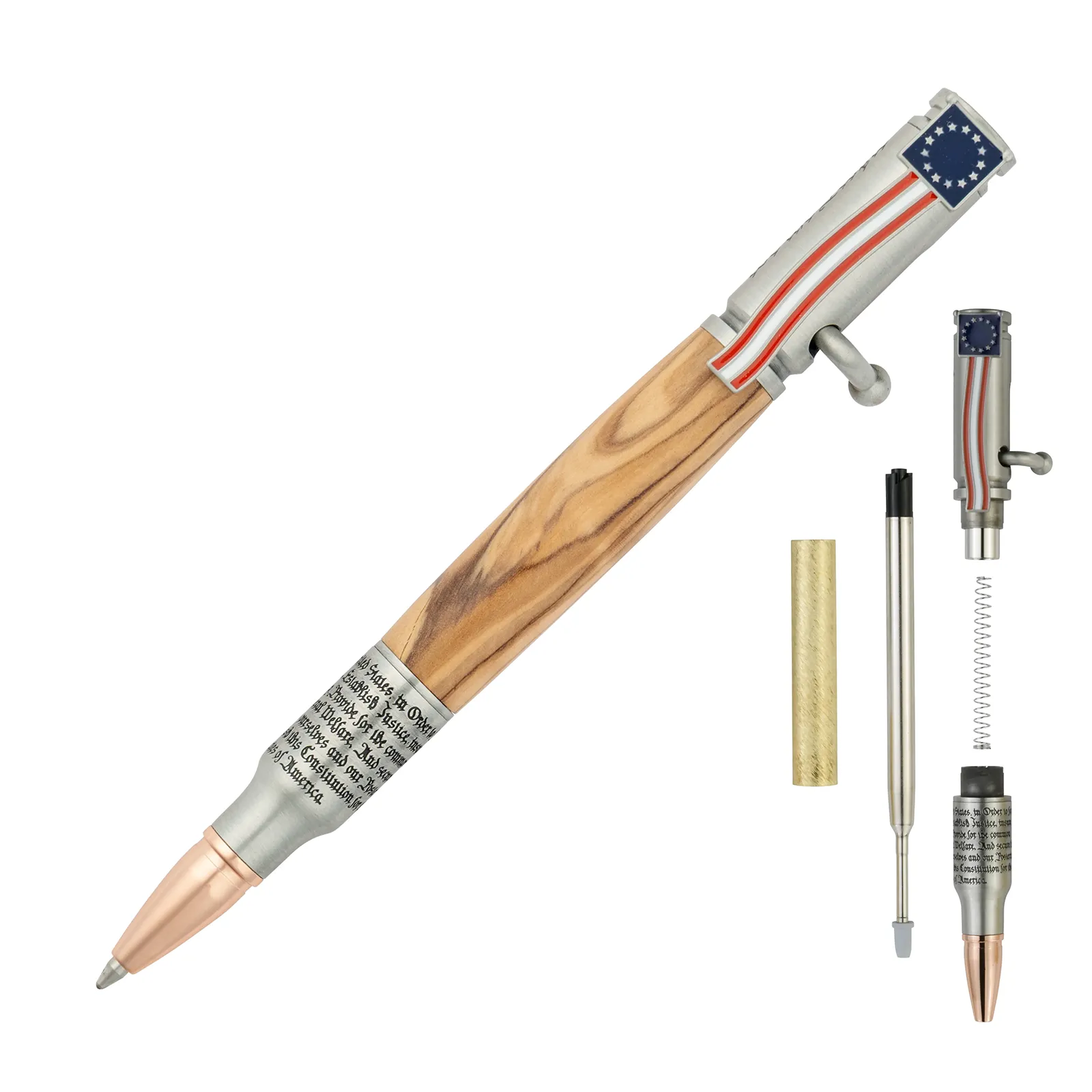 We the People Bolt Action Antique Pewter Pen Kit at Penn State Industries