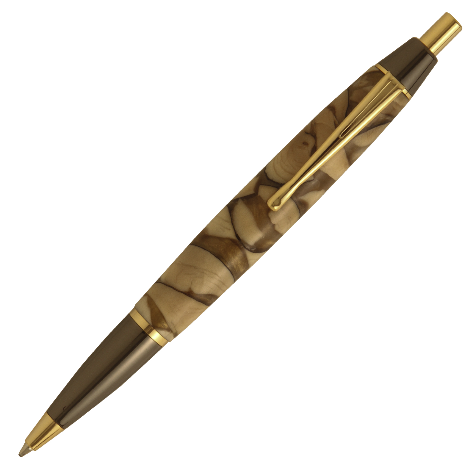 Devin 24kt Gold and Gun Metal Click Pen Kit at Penn State Industries