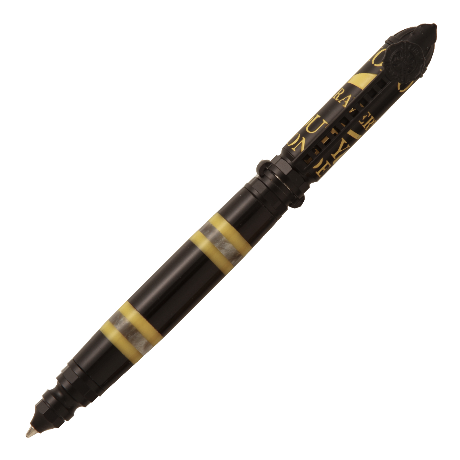 Firefighter "Push and Lock" Pen Kit in Matte Black and Yellow at Penn ...